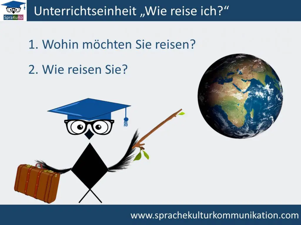 Unterrichtseinheit Wie reise ich - Deutsch lernen online | Sprakuko