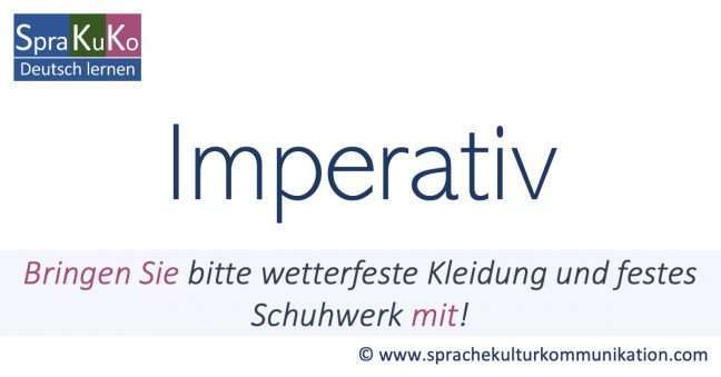 Imperativ im Deutschen - Modus für Befehle & Aufforderungen