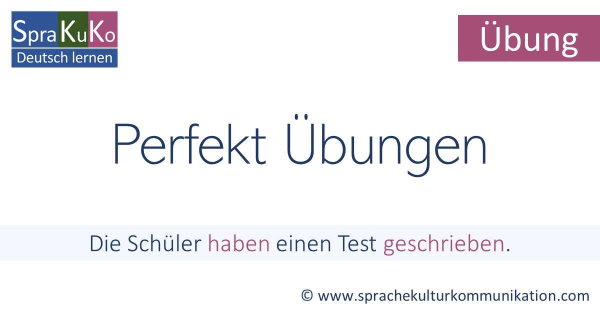 Perfekt Übungen PDF - Deutsch lernen online | Sprakuko