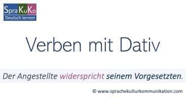 Verben mit Dativ - Deutsch lernen online | Sprakuko