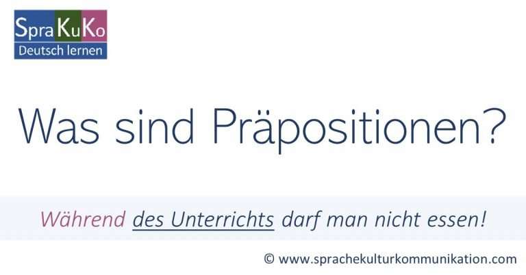 Präpositionen - Übersicht zum Deutschlernen! - Sprakuko